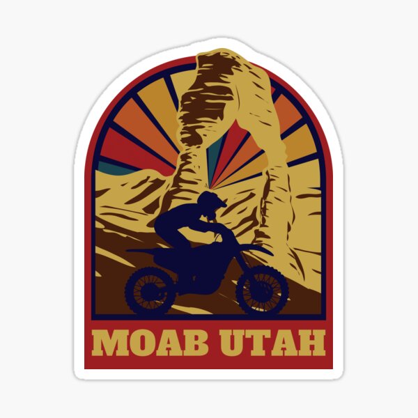 " Moab Utah National Park" Sticker for Sale by retrotravelart | Redbubble