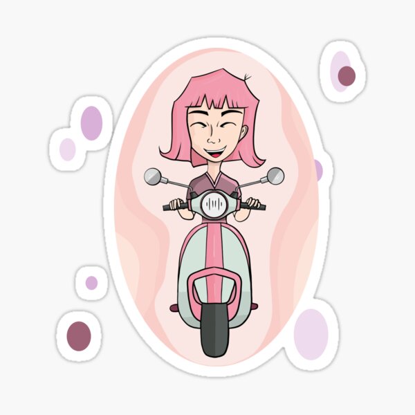 "Motor Cycle Front View Scooter" Sticker for Sale by CultureTribe ...
