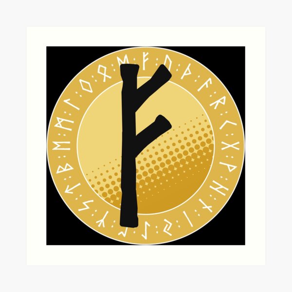 "Viking Runes and Runic Symbols - Fehu (Wealth)" Art Print for Sale by ...