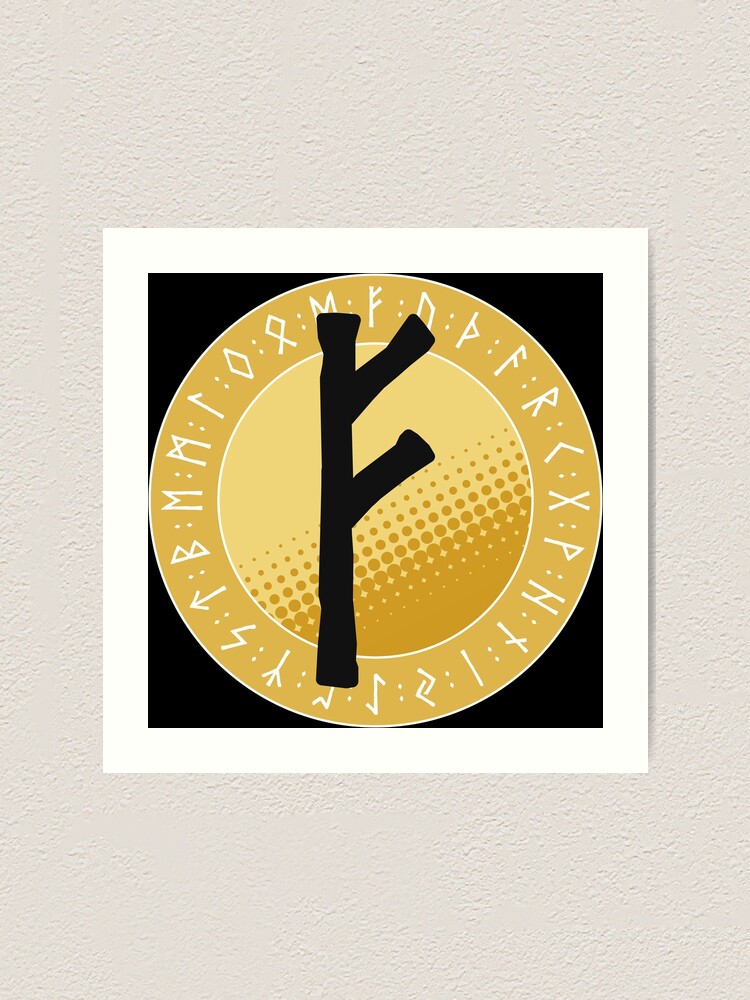 "Viking Runes and Runic Symbols - Fehu (Wealth)" Art Print for Sale by ...