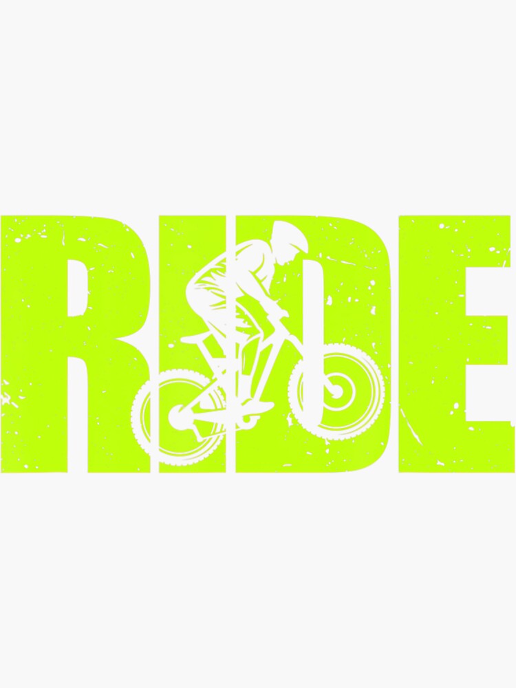 "Ride Mountain Bike Mtb Downhill Biking" Sticker for Sale by XuRiuny ...