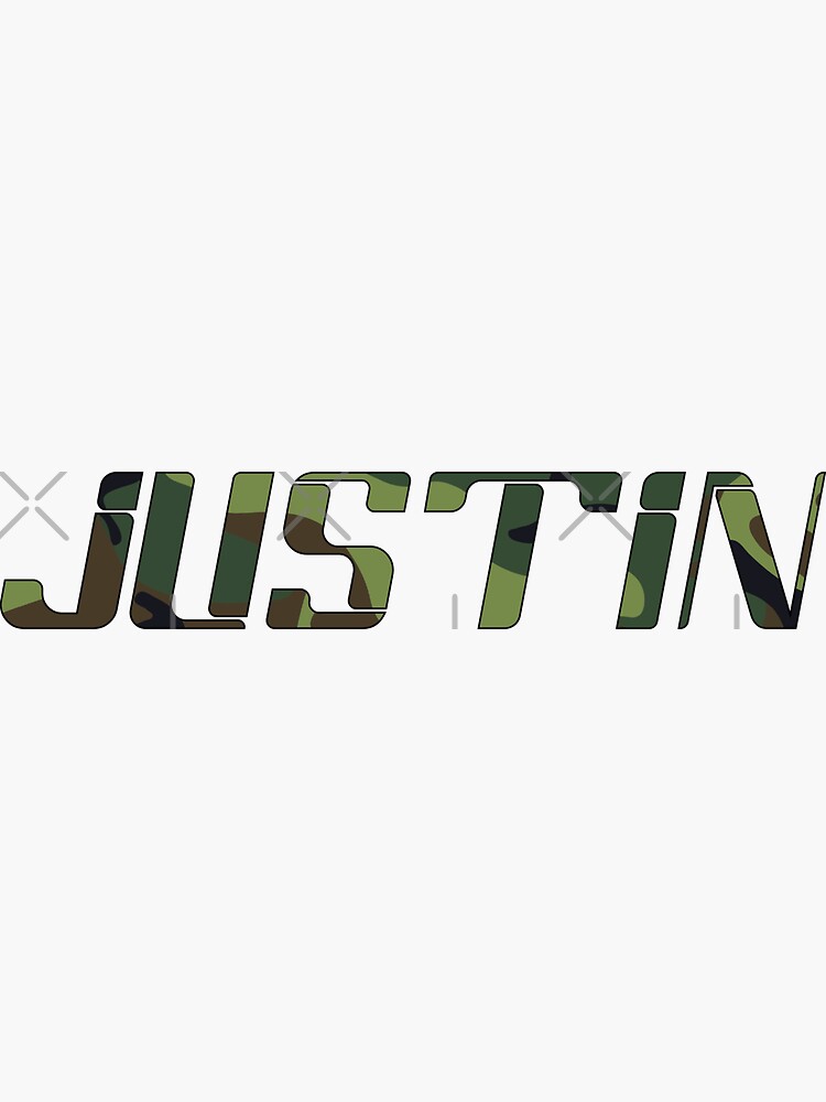 "JUSTIN Name III - My name is JUSTIN - typography name - Camo Vibe ...