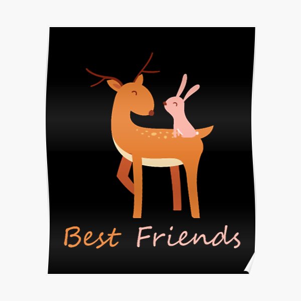 Póster «Mejores amigos venado conejo» de SugonKovva | Redbubble