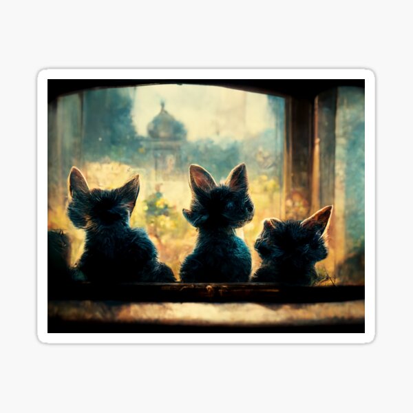 "The three friends" Sticker for Sale by AIWeirdArts | Redbubble