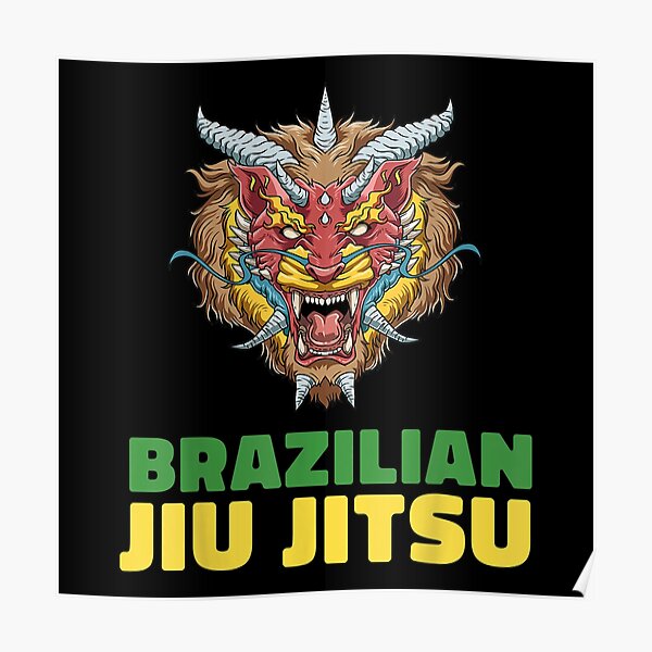 "Jiu Jitsu Lion Demon - Brazilian Jiu Jitsu and Grappling" Poster for ...