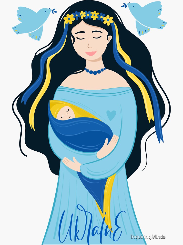 "Ukrainian mother and her baby" Sticker for Sale by InquiringMinds ...