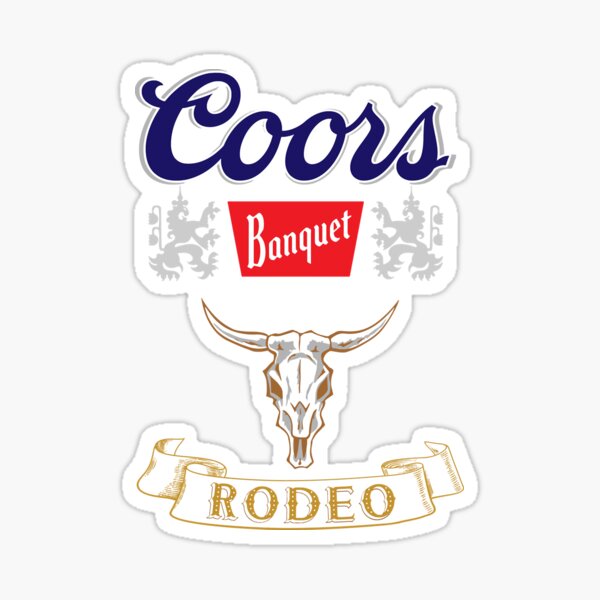 "Coors Banquet Rodeo Logo Distressed" Sticker for Sale by sarffixwan ...