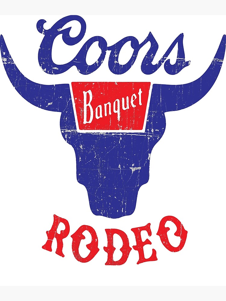 "Coors Banquet Rodeo Logo Distressed" Photographic Print for Sale by ...