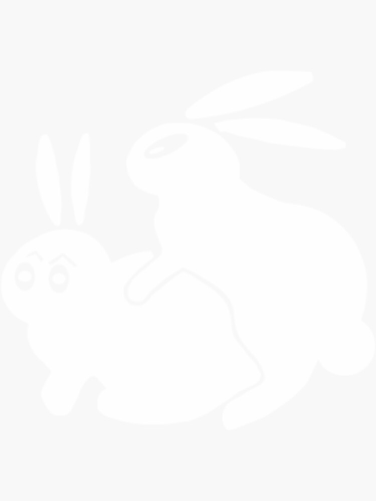 "Rude Rabbits Humping" Sticker for Sale by flowtoys | Redbubble