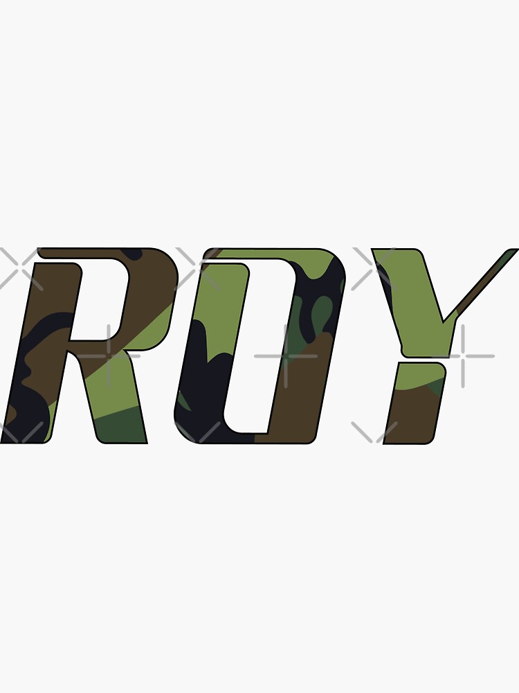 Roy Name Iii My Name Is Roy Typography Name Camo Vibe Sticker For Sale By 9achat6