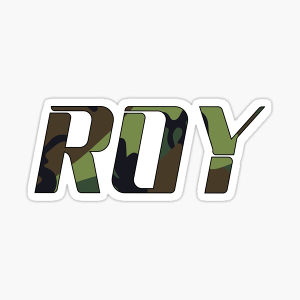 "ROY Name III - My name is ROY - typography name - Camo Vibe" Sticker ...