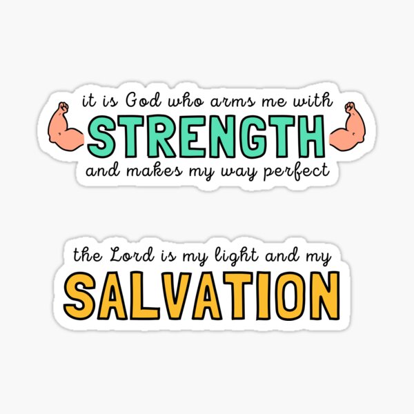 "Bible Verses Pack - Salvation and Strength" Sticker for Sale by ...