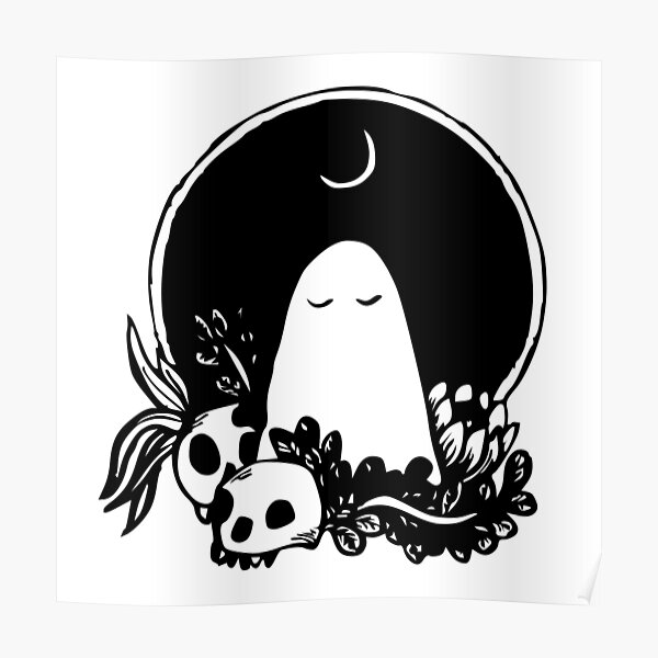 "Cute ghosty ghost" Poster for Sale by Boo-illustrates | Redbubble