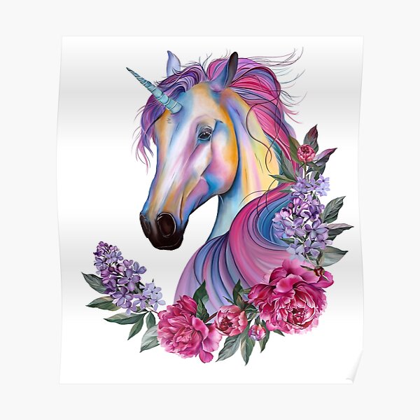 "The Gorgeous Rainbow Unicorn" Poster for Sale by Athizstudio | Redbubble