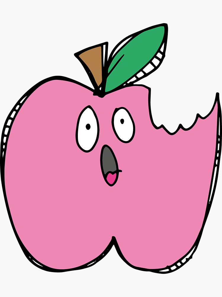 "Apple Bite" Sticker for Sale by fromthepond | Redbubble