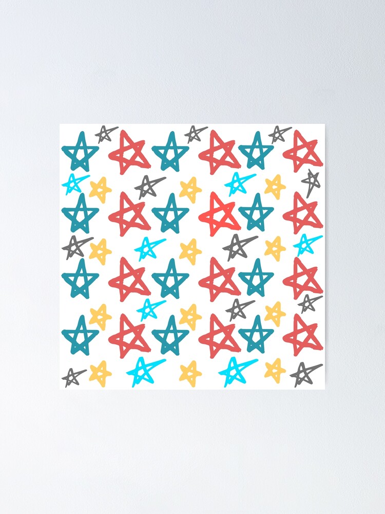 "drawing stars pattern" Poster for Sale by jassimGA | Redbubble