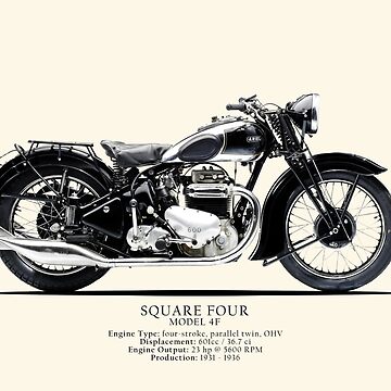"Ariel Square Four Model 4F" Poster for Sale by rogue-design | Redbubble