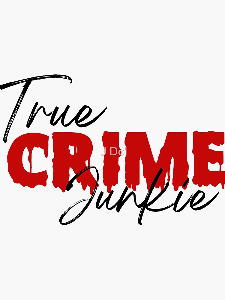 "True Crime" Sticker for Sale by Boo-illustrates | Redbubble
