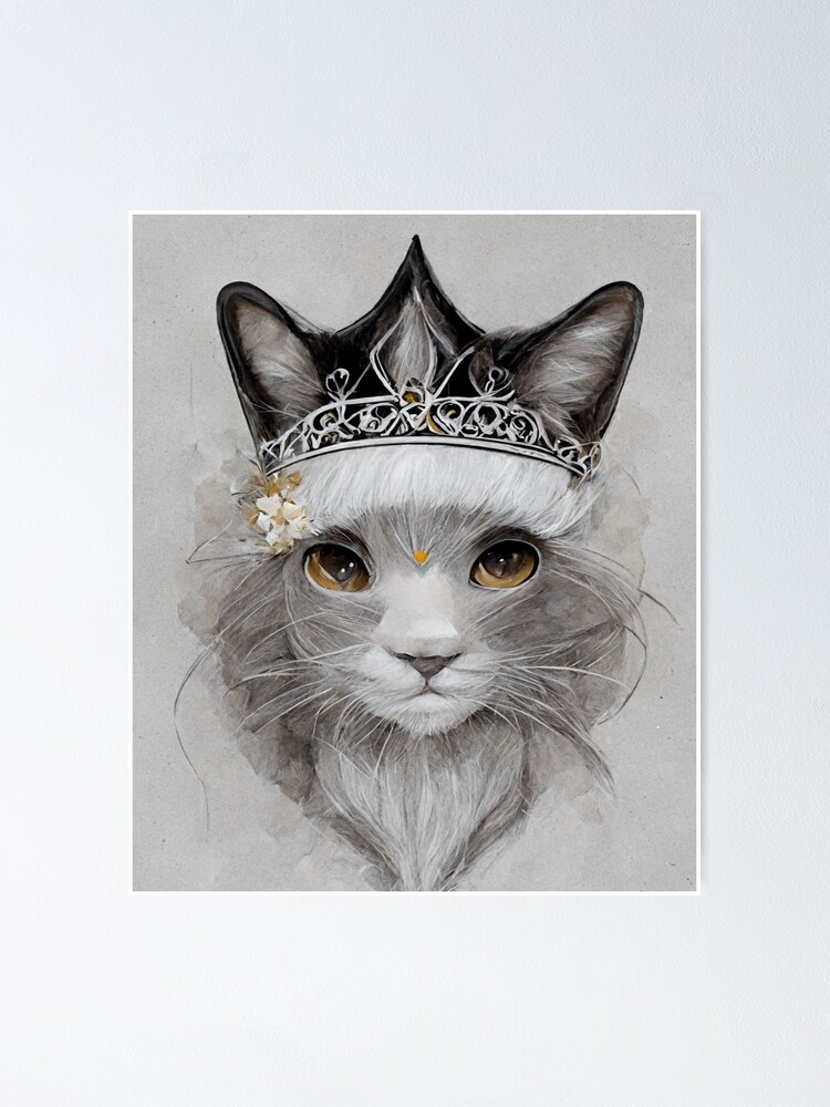 "Princess Cat 2" Poster for Sale by Created-by-AI | Redbubble