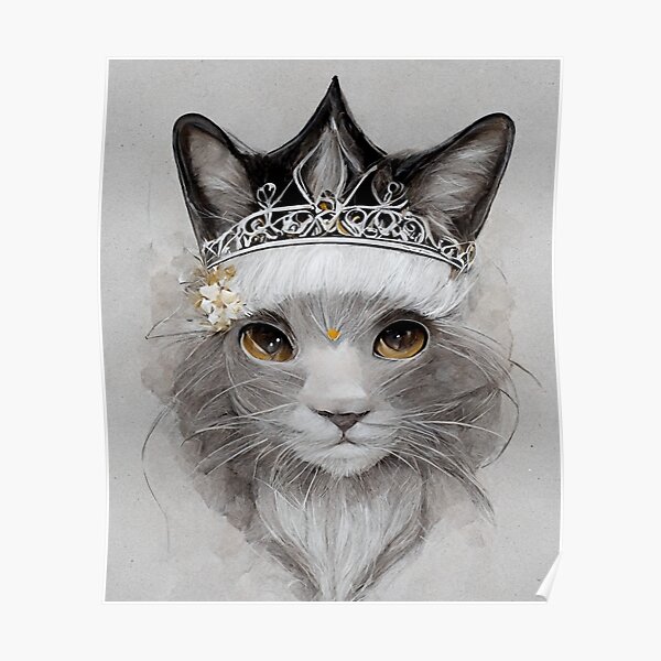 "Princess Cat 2" Poster for Sale by Created-by-AI | Redbubble