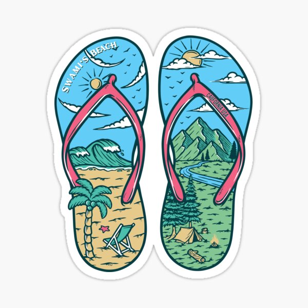 "Swami's Beach Sandals" Sticker for Sale by LanikaiBeach | Redbubble