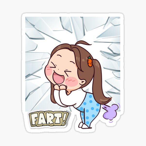 "Girl Farting, Nice Fart, Funny Girl Fart" Sticker for Sale by ...