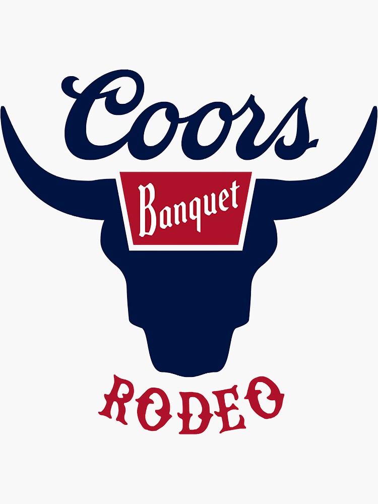 "Coors Banquet Rodeo Logo Distressed" Sticker for Sale by ocampoajke ...