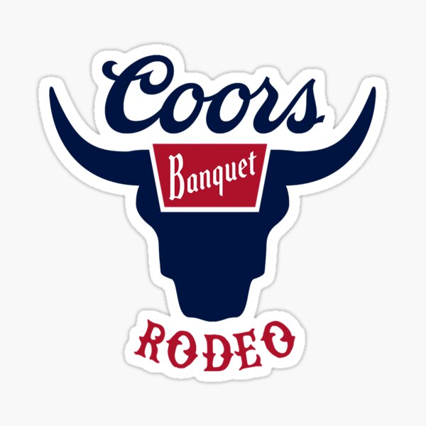 "Coors Banquet Rodeo Logo Distressed" Sticker for Sale by ocampoajke ...