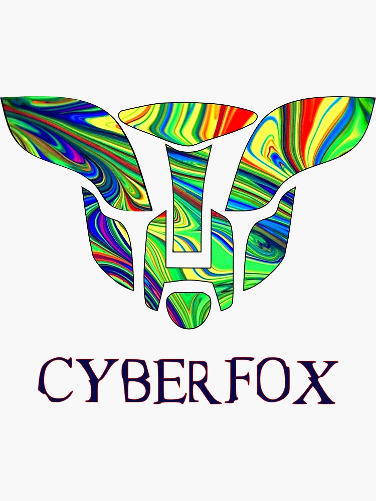 Pegatina «CyberFox - el cyber zorro en varios colores psicodélico con ...