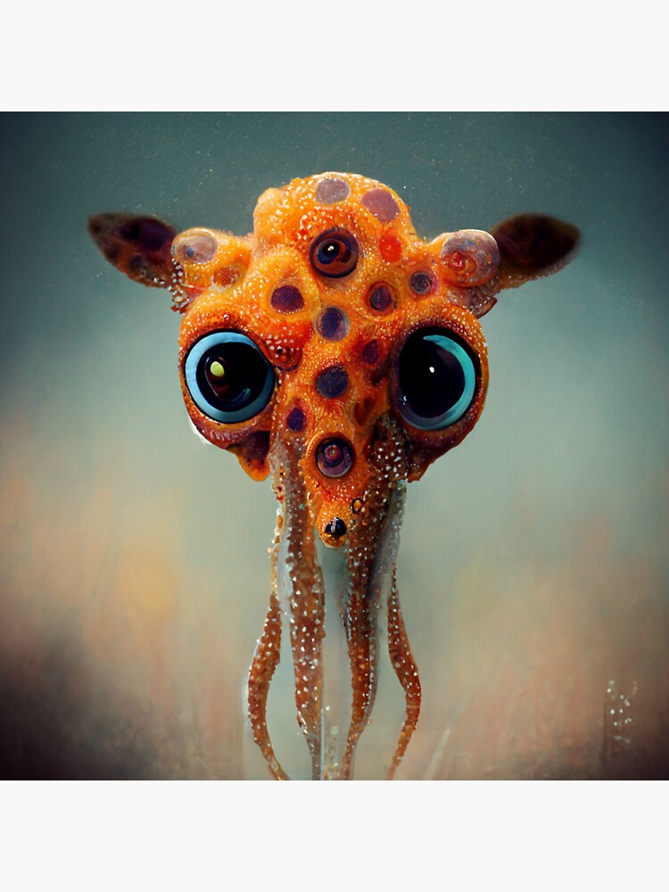 "giraffe and octopus mixed fancy artwork" Sticker for Sale by ...