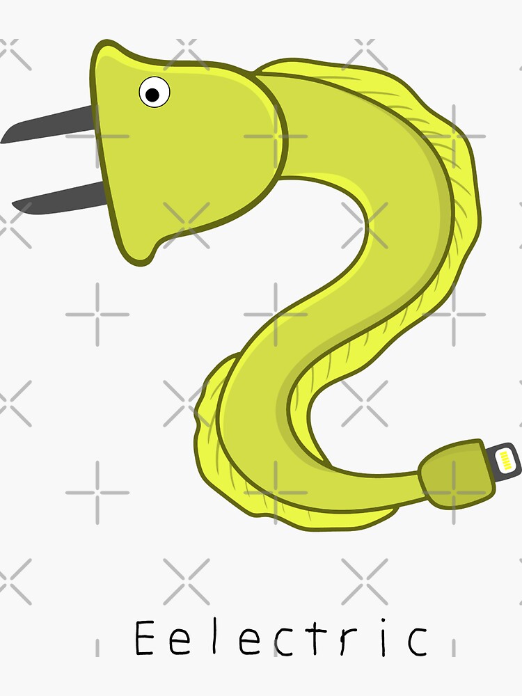 "cute eel" Sticker for Sale by wordspotrayal | Redbubble
