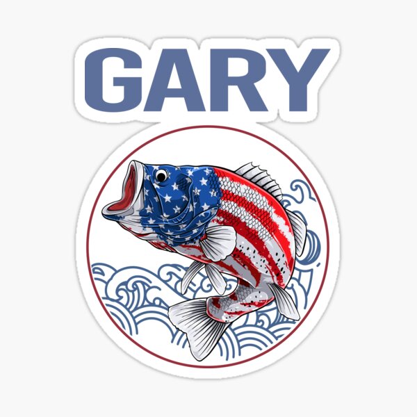 "USA Flag Fish Gary" Sticker for Sale by georgenekbva | Redbubble
