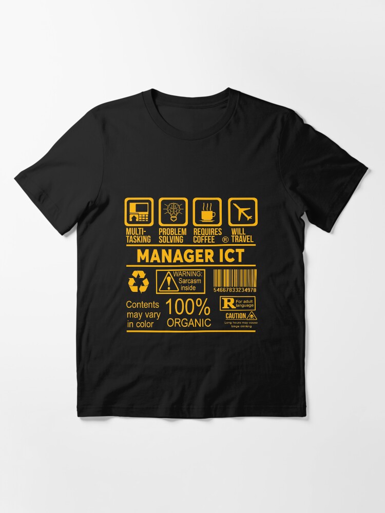 "MANAGER ICT - NICE DESIGN 2017" T-shirt for Sale by Davicowbor ...