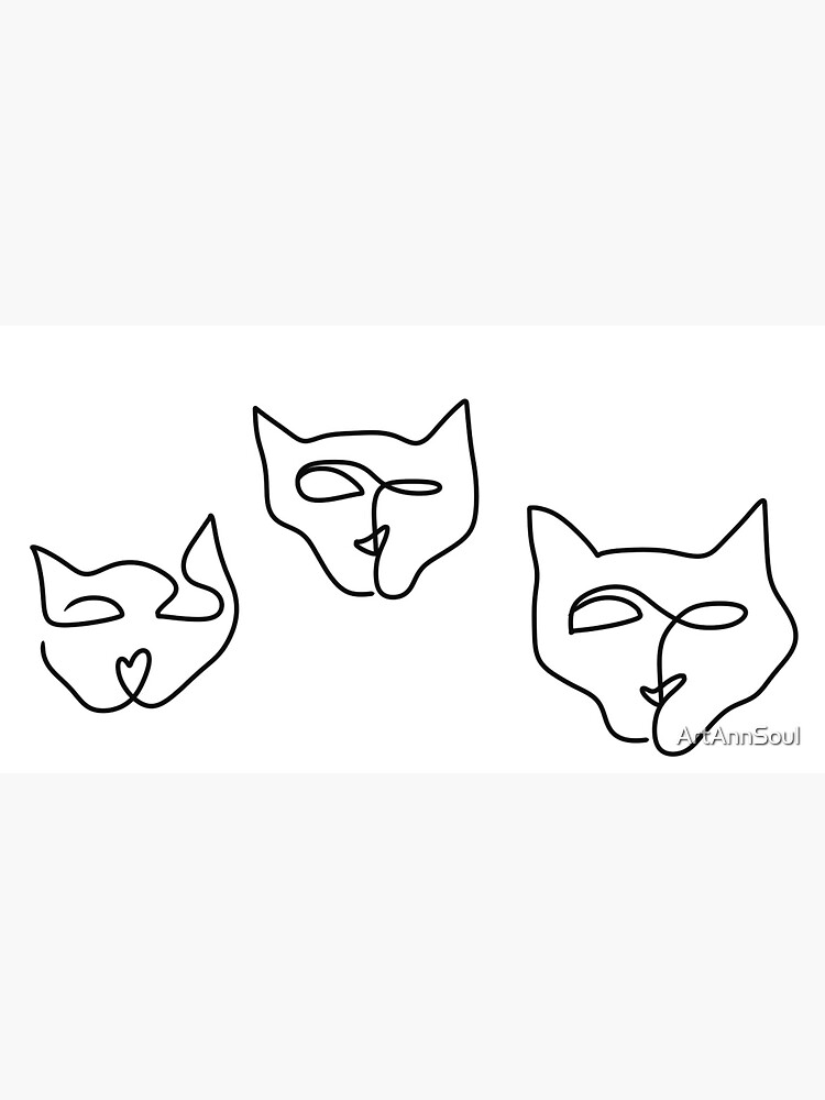 "Cat Trio" Sticker for Sale by ArtAnnSoul | Redbubble