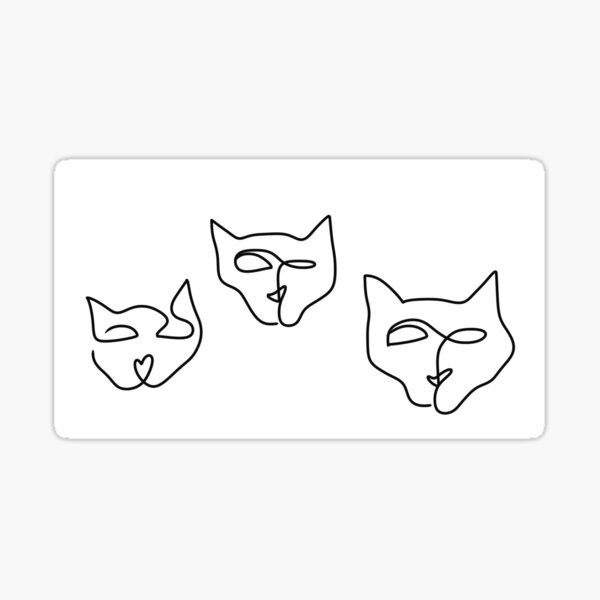 "Cat Trio" Sticker for Sale by ArtAnnSoul | Redbubble