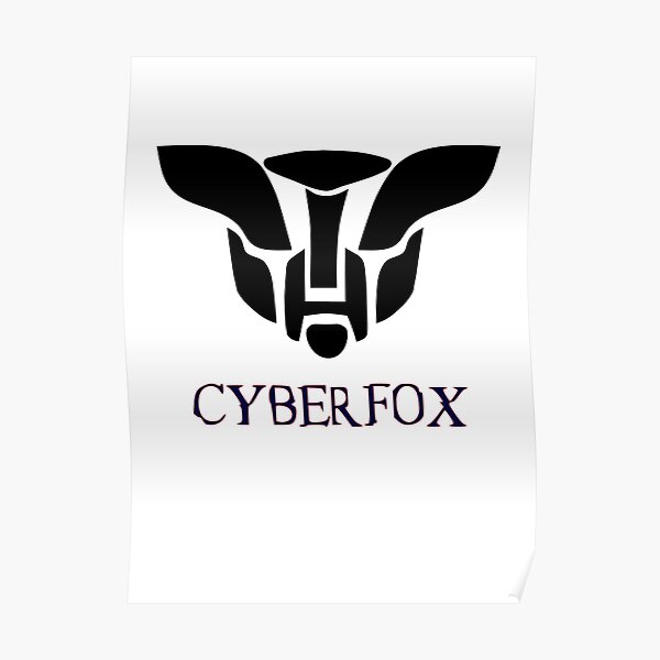 Póster «CyberFox - el cyber zorro en color negro con las orejas ...