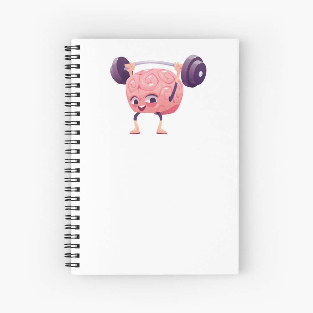 "Brain characters, with funny face" Spiral Notebook for Sale by ...