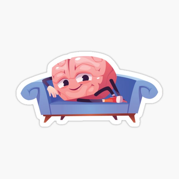 " Brain characters, with funny face" Sticker for Sale by wwelcome ...