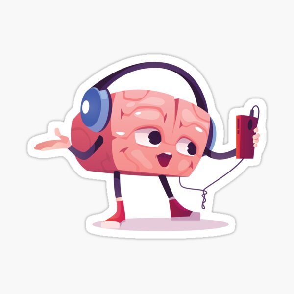 " Brain characters, with funny face" Sticker for Sale by wwelcome ...