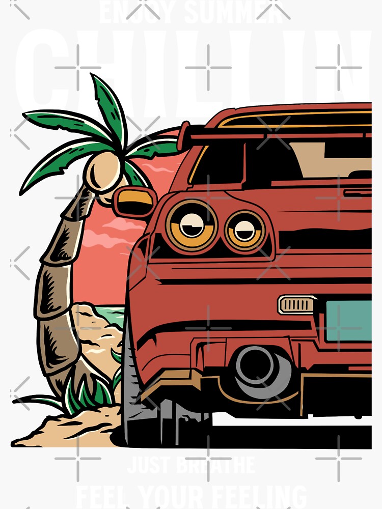 "Summer with R34" Sticker for Sale by AoSora | Redbubble