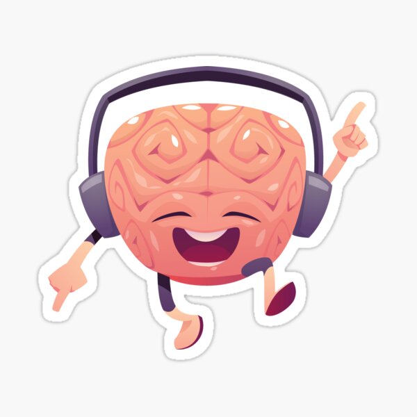 " Brain characters, with funny face" Sticker for Sale by wwelcome ...