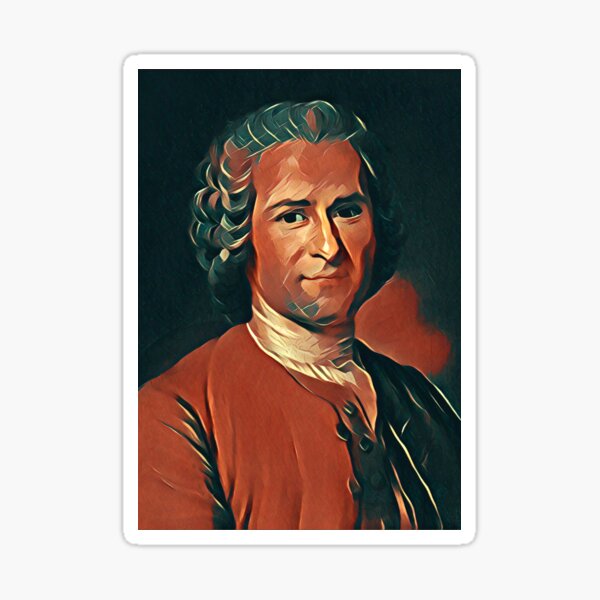 "Jean-Jacques Rousseau Artwork " Sticker for Sale by Suyogsonar25 ...