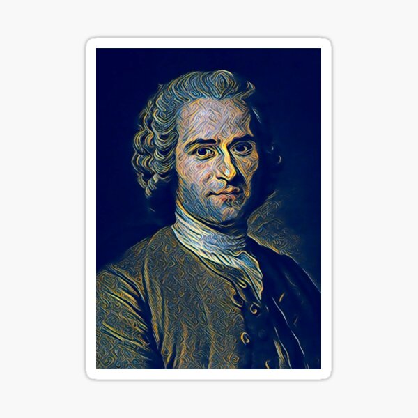 "Jean-Jacques Rousseau Artwork " Sticker for Sale by Suyogsonar25 ...