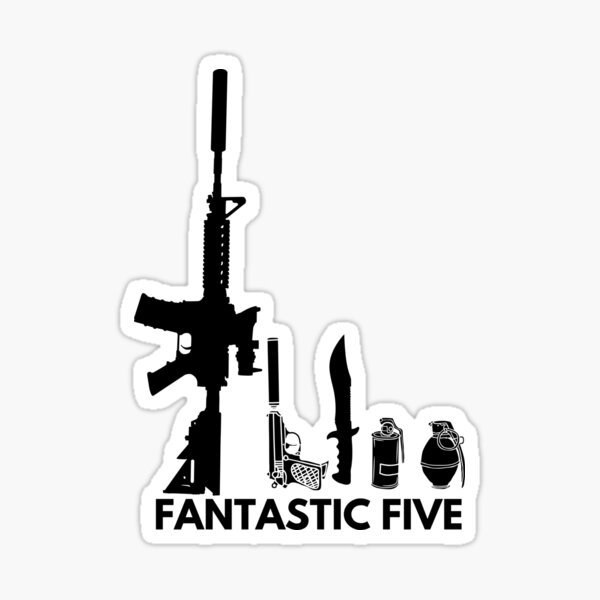 "FANTASTIC FIVE" Sticker for Sale by kurmay165 | Redbubble