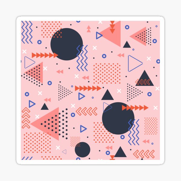 "Memphis geometry background. Colorful shapes pattern | vivid coloring ...