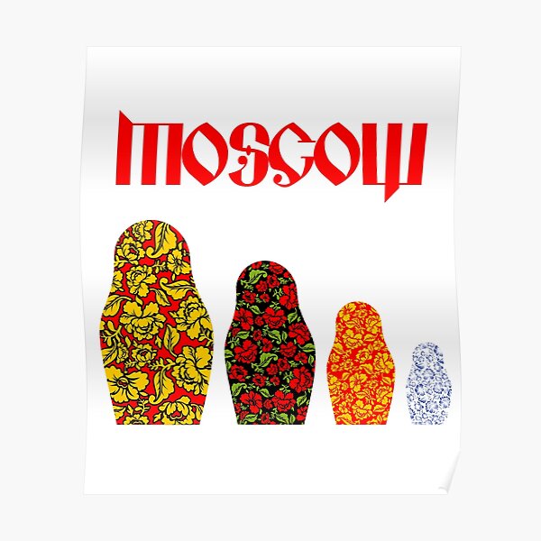 "Russian Style Art Moscow City Matryoshka Doll" Poster for Sale by ...
