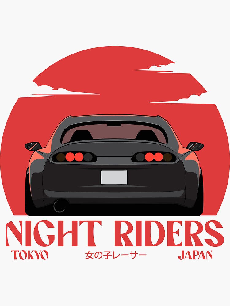 "Night Riders - JDM Special" Sticker for Sale by KidTastic | Redbubble