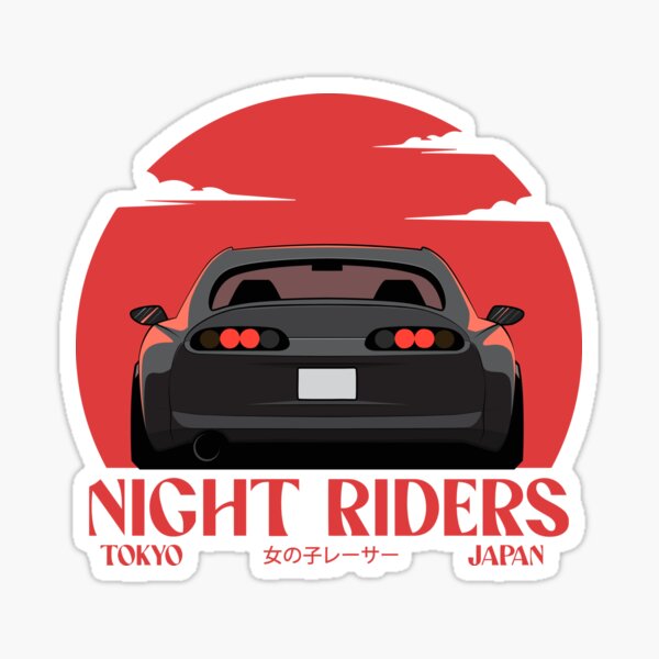 "Night Riders - JDM Special" Sticker for Sale by KidTastic | Redbubble