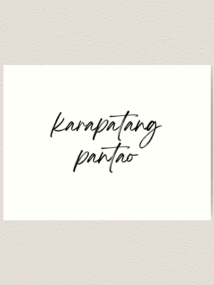 "Karapatang Pantao Pinoy design" Art Print for Sale by furymighty ...