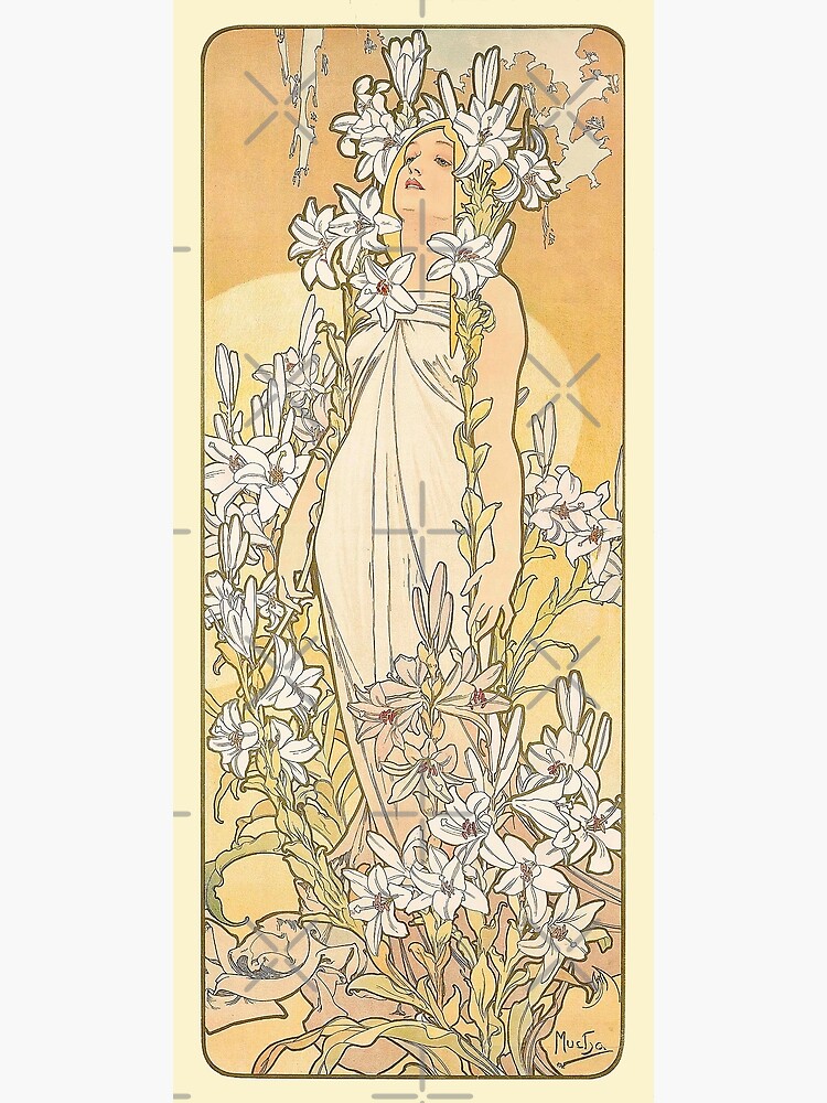 "The Lily -Alphonse Mucha -Art Nouveau Mucha -Vintage Alphonse Woman ...